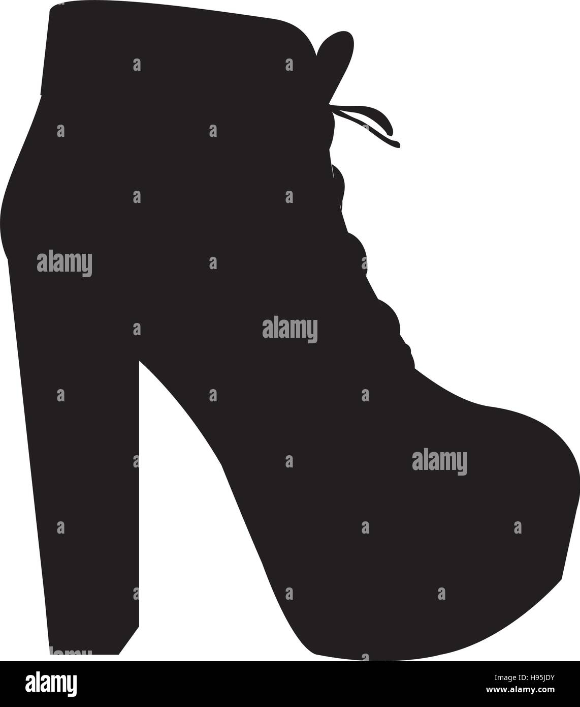 Walking boot with high heel Stock Vector Images - Alamy