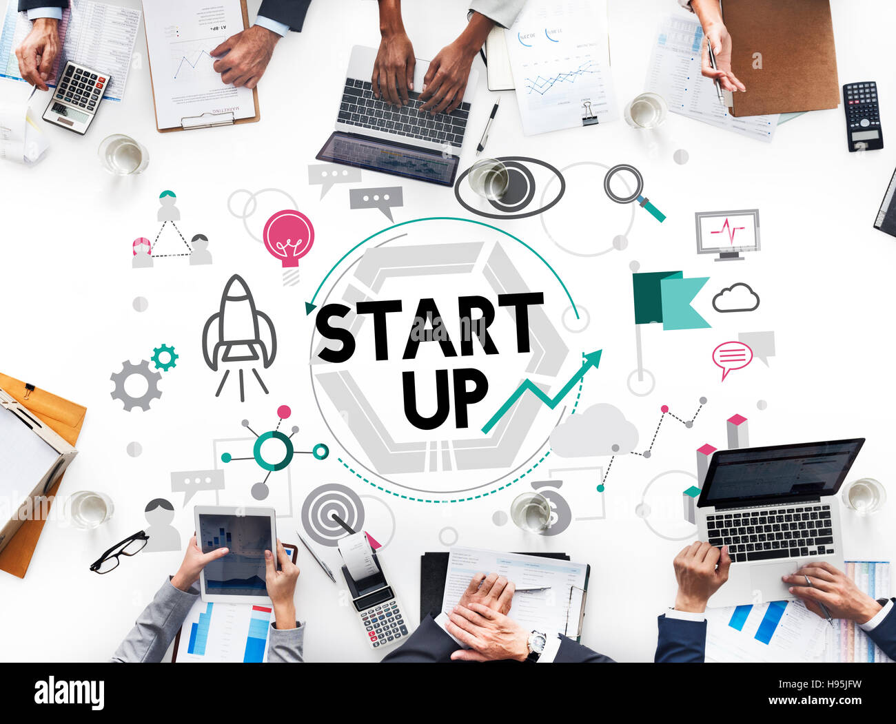 Start up Business Development Enterprise Launch Concept Stock Photo - Alamy