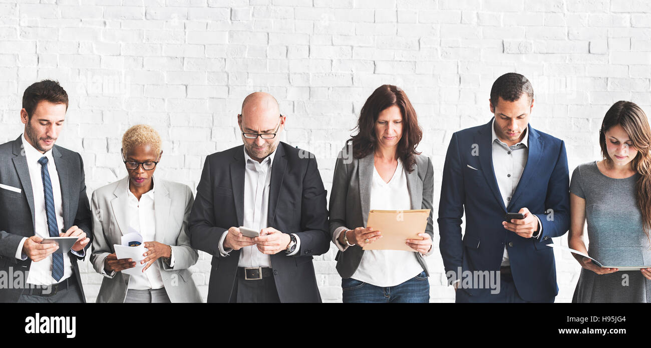 Business People Meeting Corporate Digital Device Connection Concept ...