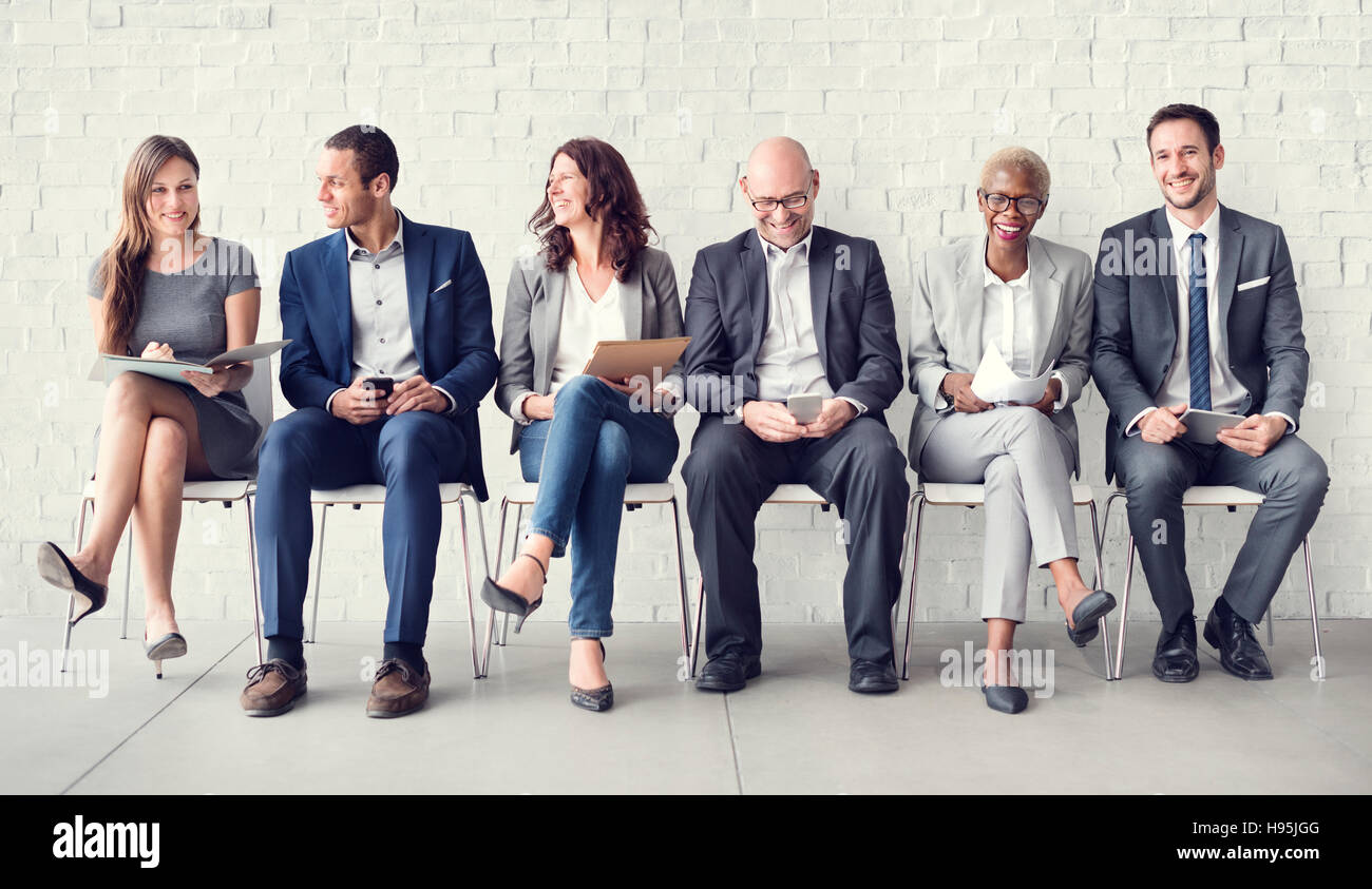 Business People Meeting Corporate Digital Device Connection Concept ...