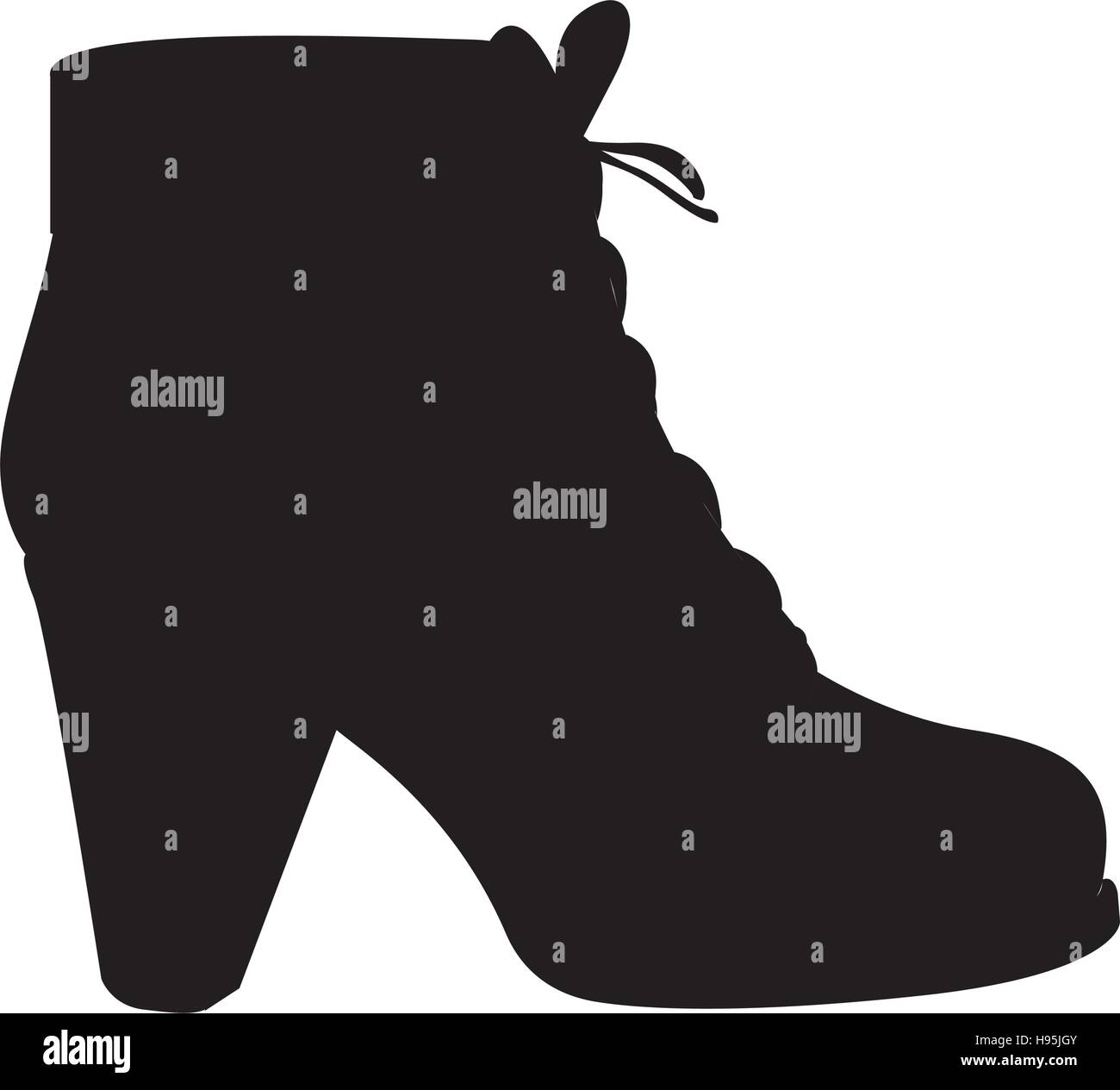 Walking boot with high heel Stock Vector Images - Alamy