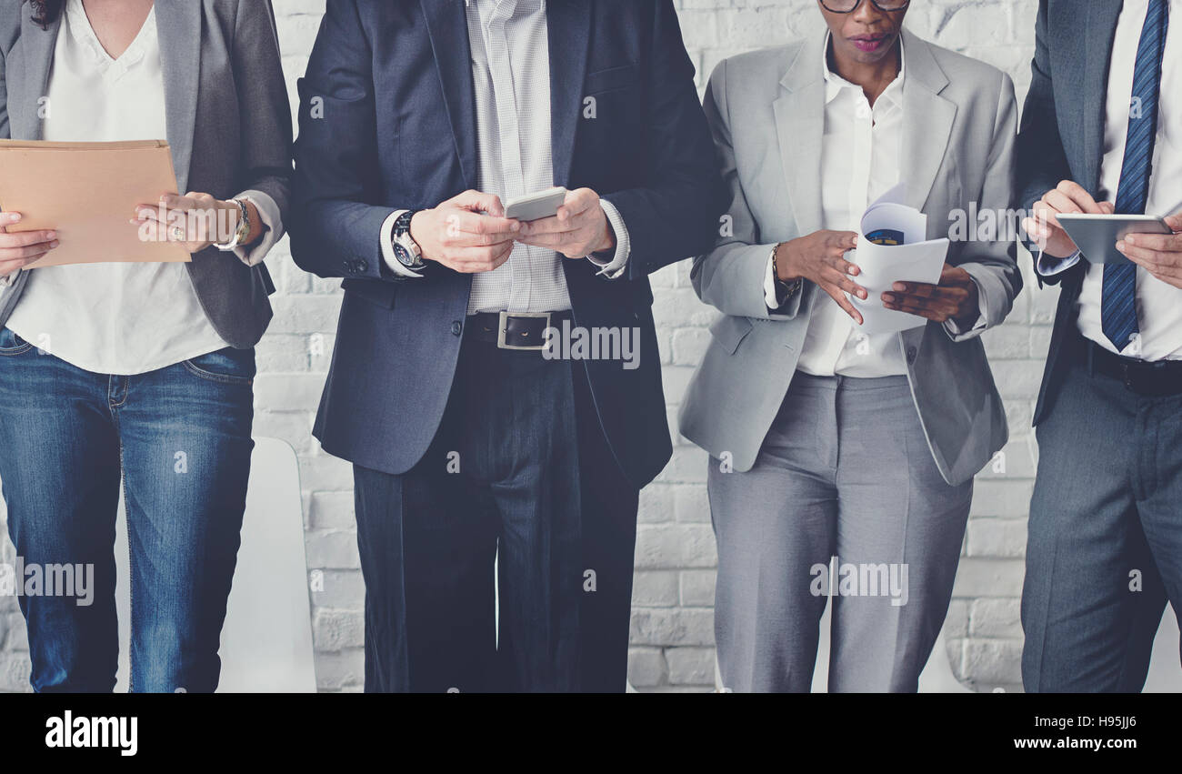 Business People Meeting Corporate Digital Device Connection Concept ...