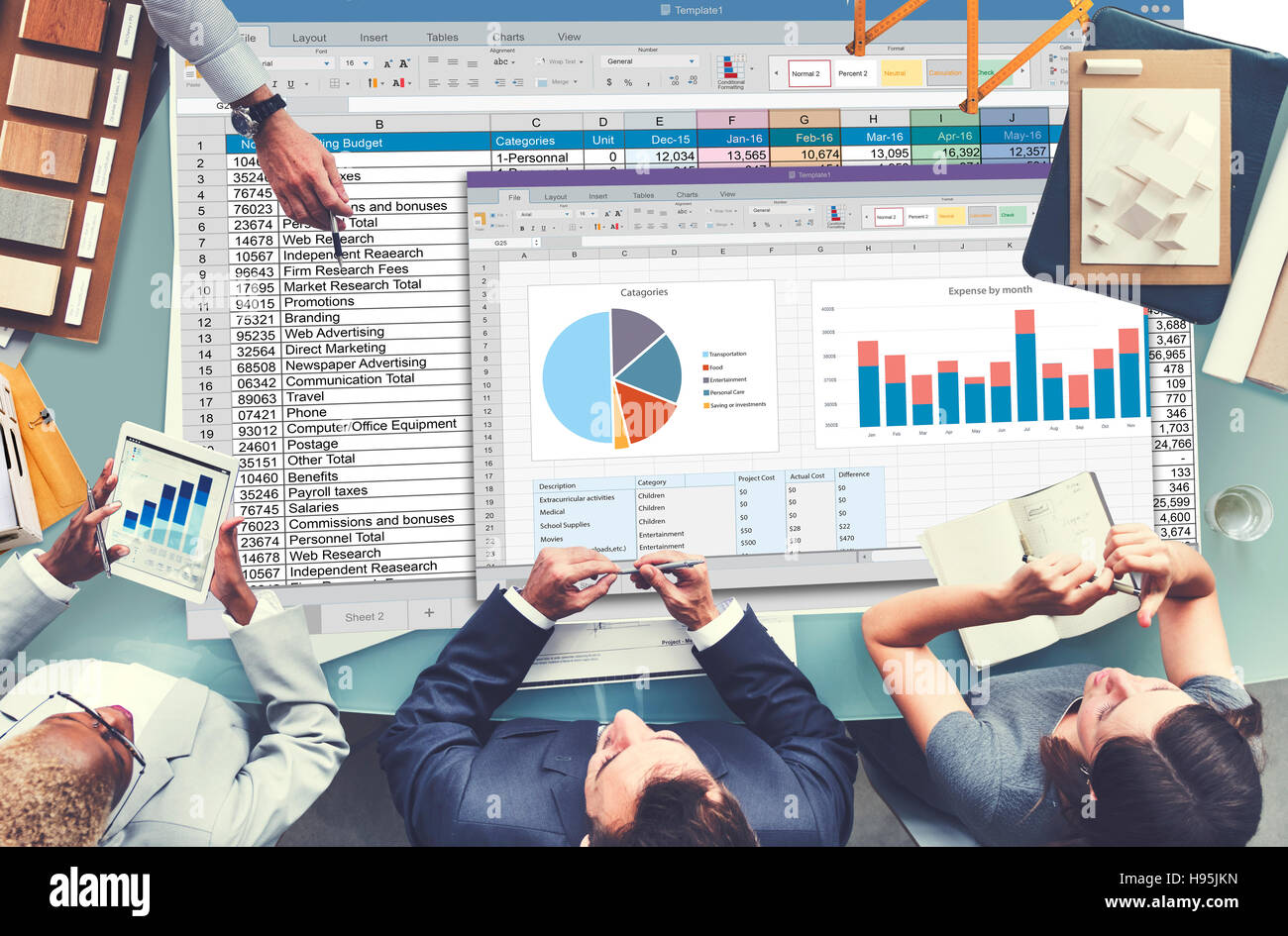 Analytics Brainstorming Chart Diagram Report Concept Stock Photo - Alamy