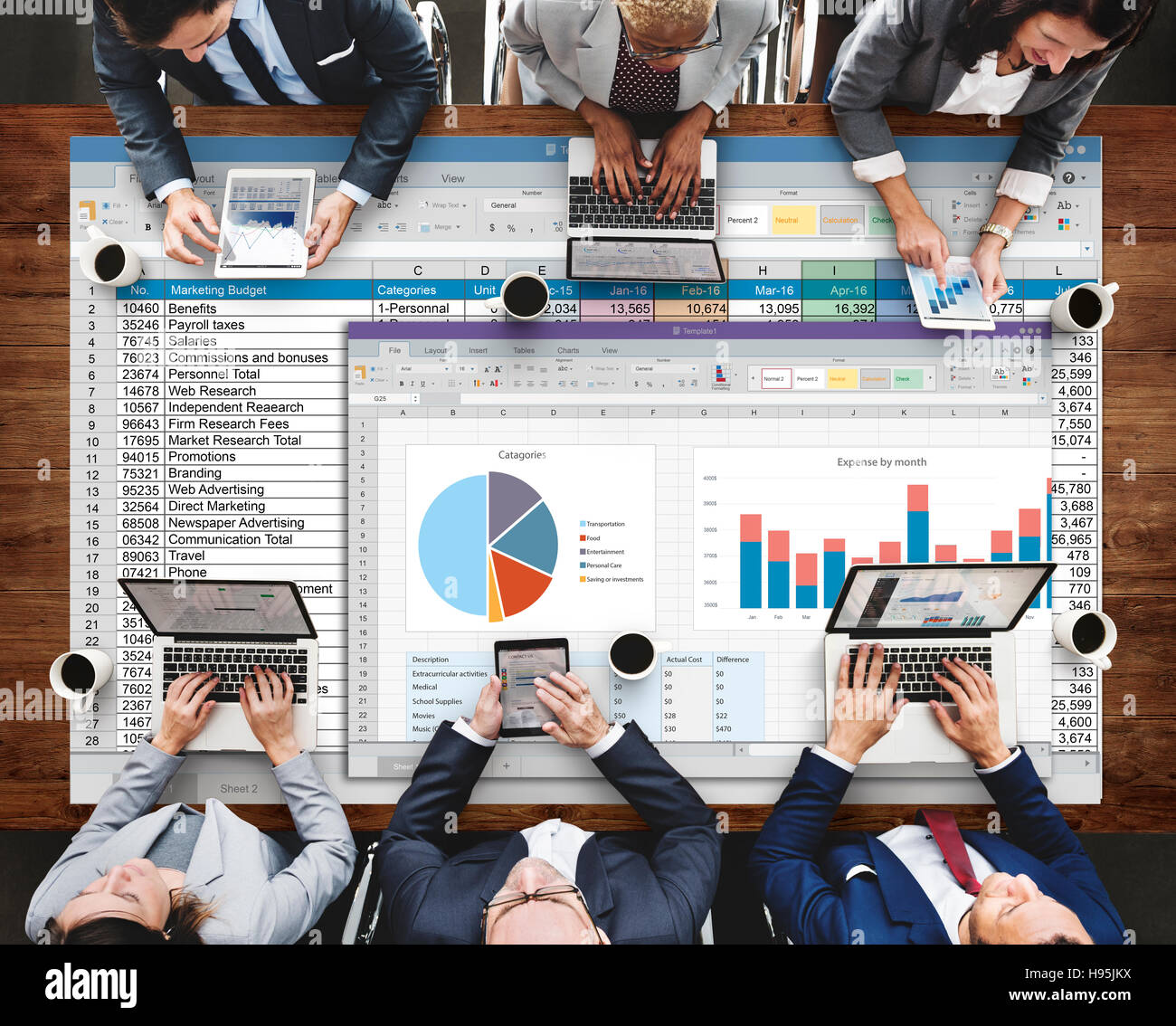 Analytics Brainstorming Chart Diagram Report Concept Stock Photo - Alamy