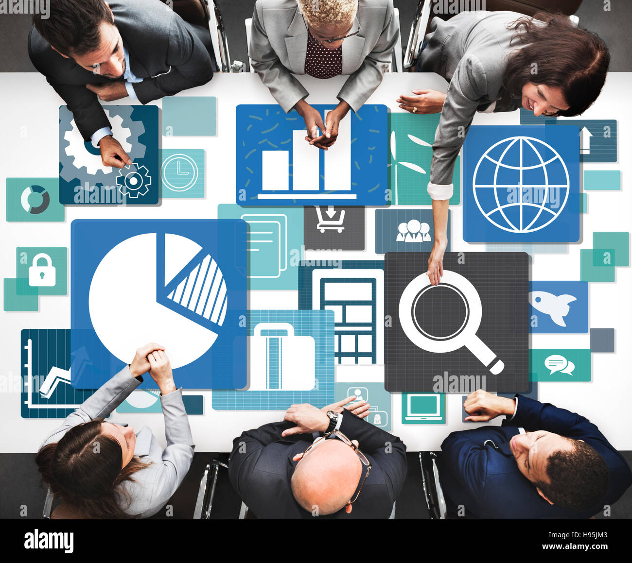 Business Statistic Meeting Planning Analysis Concept Stock Photo - Alamy