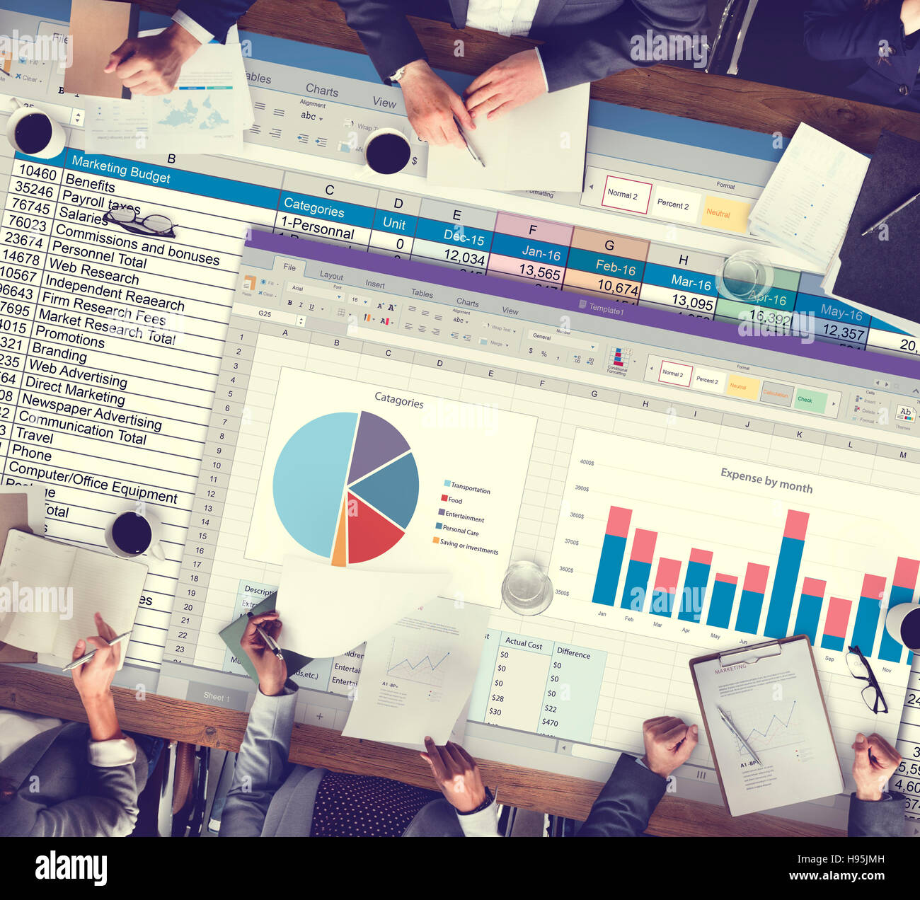 Analytics Brainstorming Chart Diagram Report Concept Stock Photo - Alamy