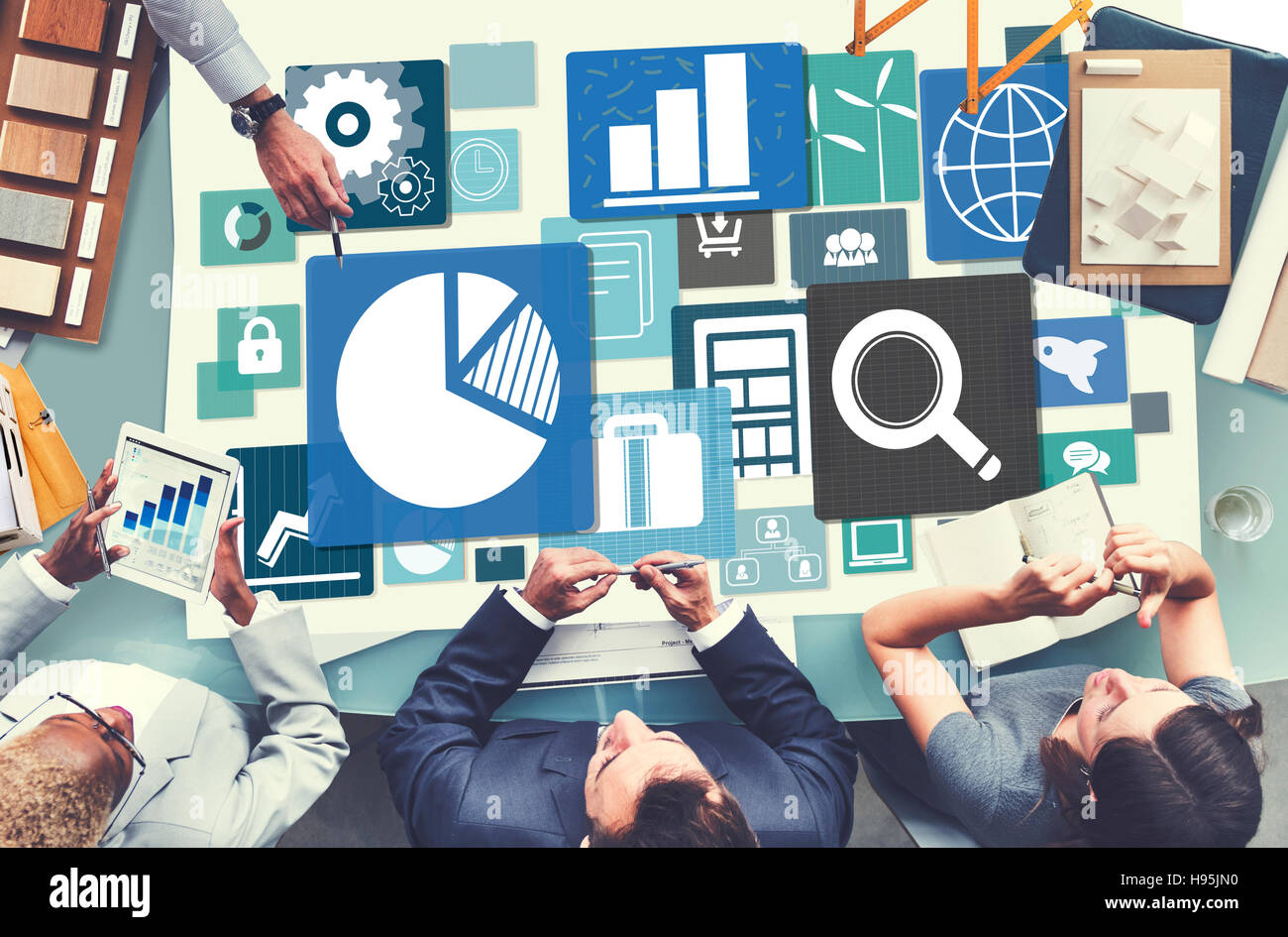 Business Statistic Meeting Planning Analysis Concept Stock Photo - Alamy
