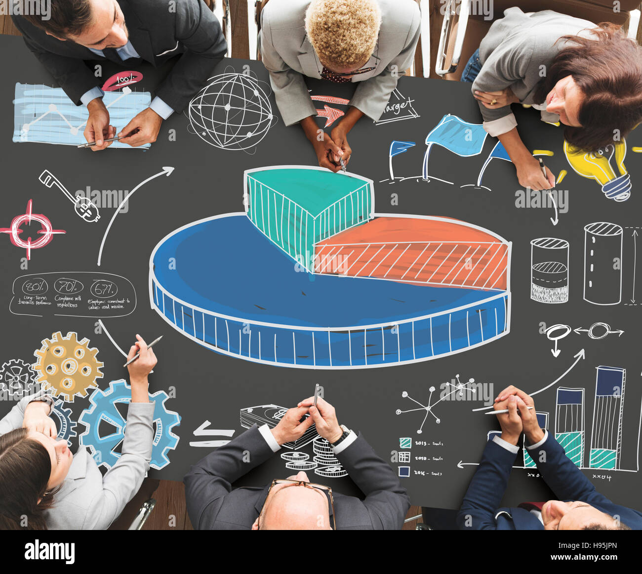 Business Pie Chart Market Share Concept Stock Photo - Alamy