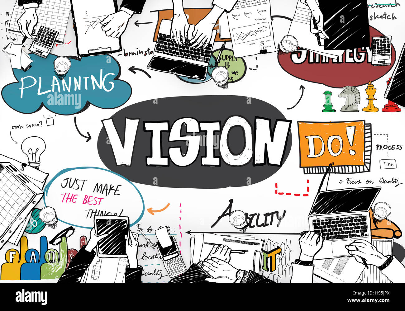 Vision Mission Goals Target Concept Stock Photo - Alamy