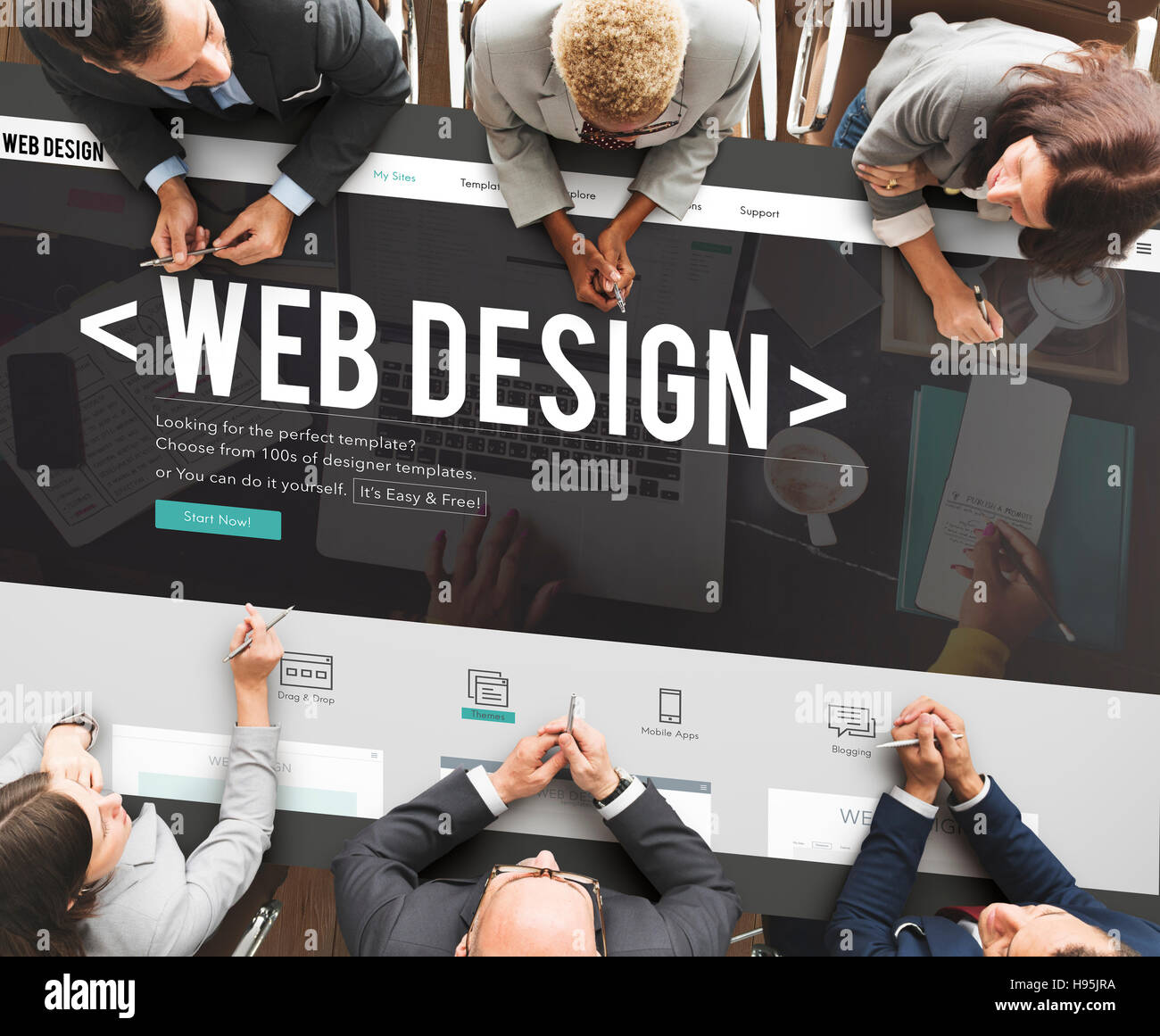 Web Design Online Webpage Website Connect Concept Stock Photo - Alamy