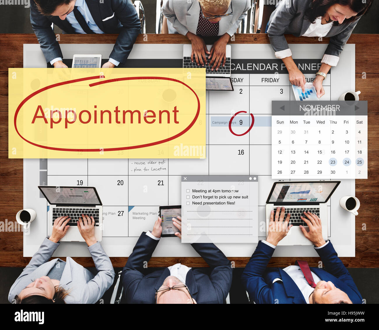 Appointment Planner Schedule Planning To Do List Concept Stock Photo ...