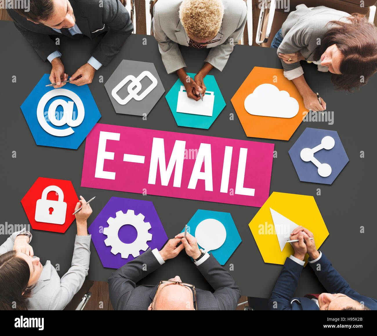 E-mail Correspondence Communication Digital Online Concept Stock Photo ...