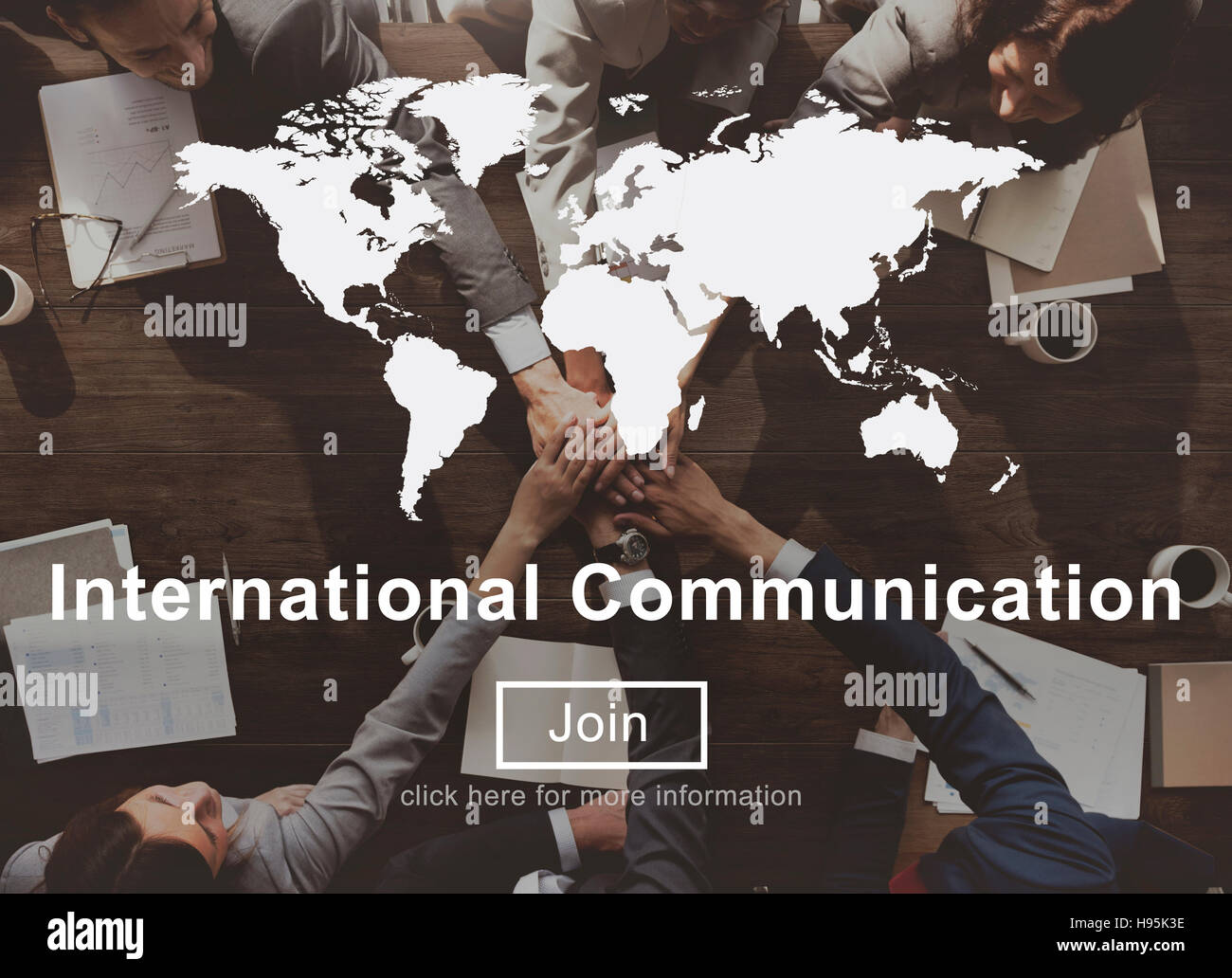 International Communication Connection Networking Website Concept Stock ...