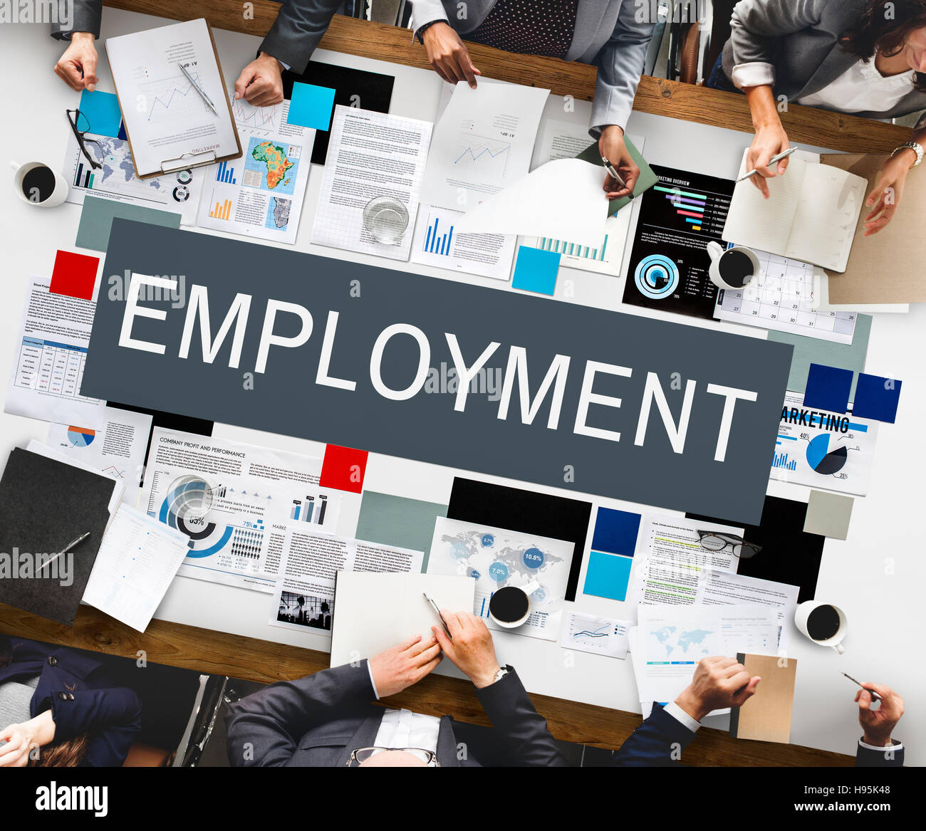 Business Marketing Documents Strategy Planning Concept Stock Photo - Alamy