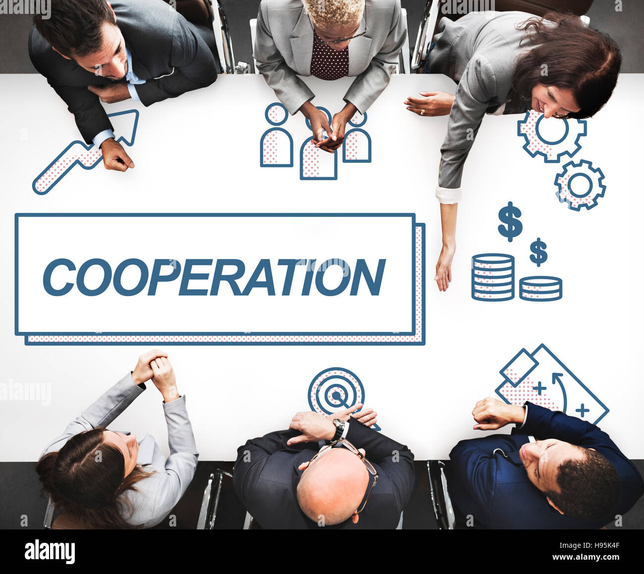 Cooperation Business Agreement Collaboration Graphic Concept Stock ...