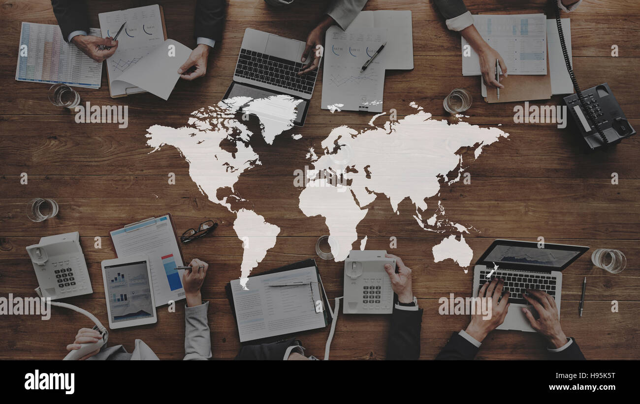 World Global Cartography Globalization Earth International Concept ...