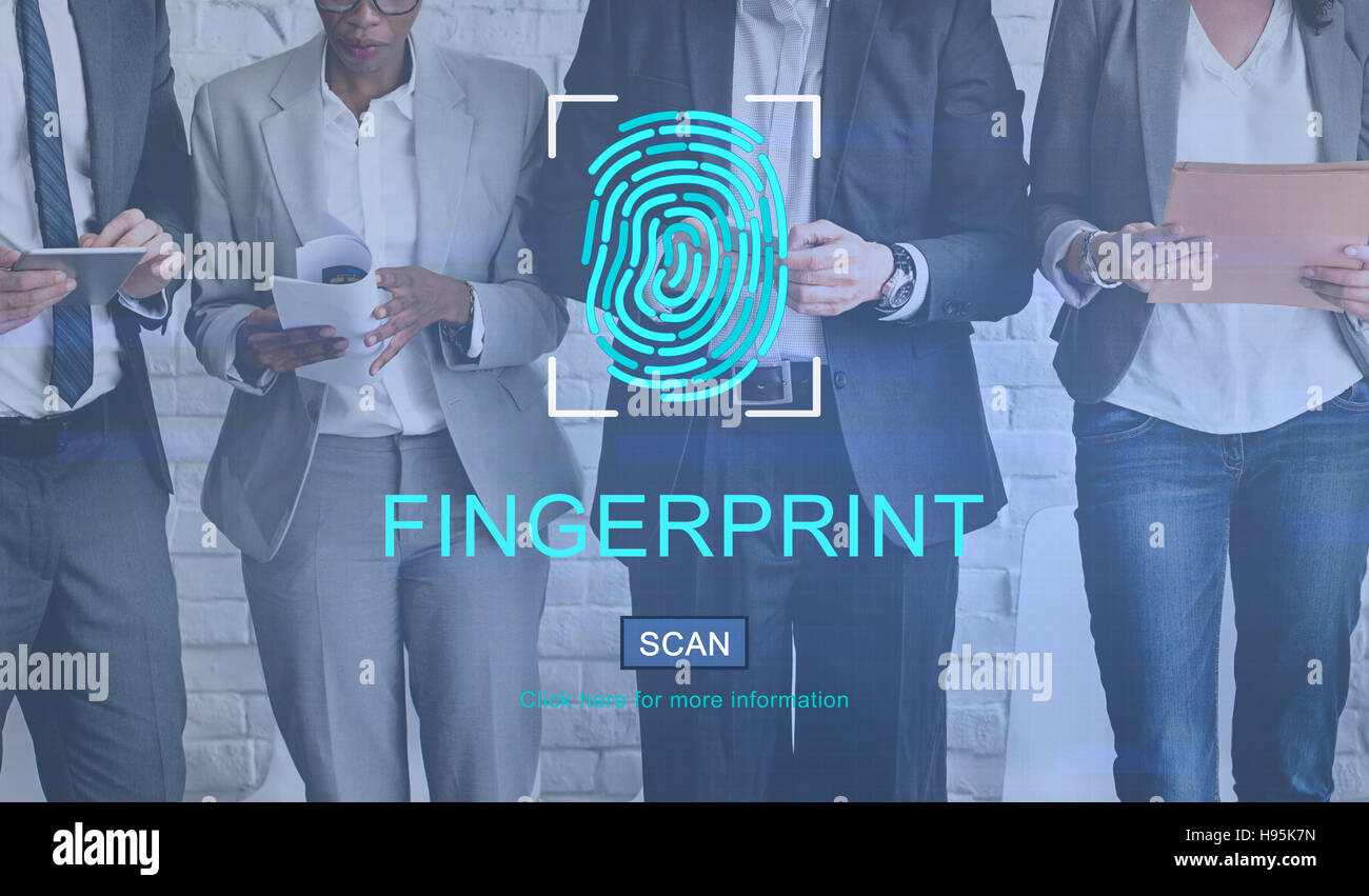 Fingerprint technology futuristic coding digital hi-res stock ...