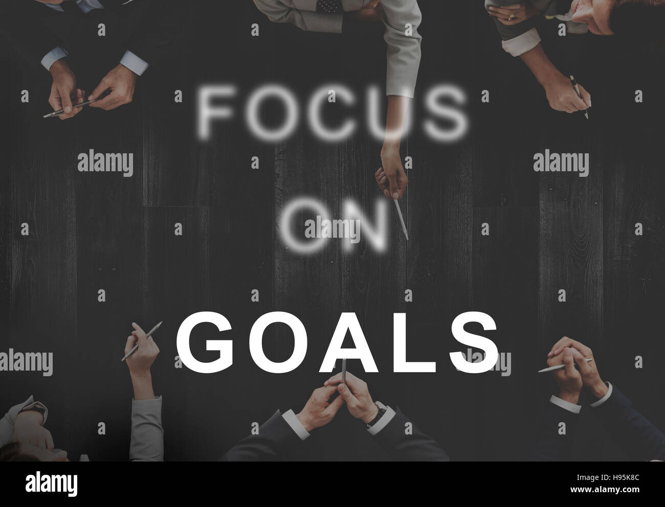 Focus On Goals Text Graphics Concept Stock Photo - Alamy