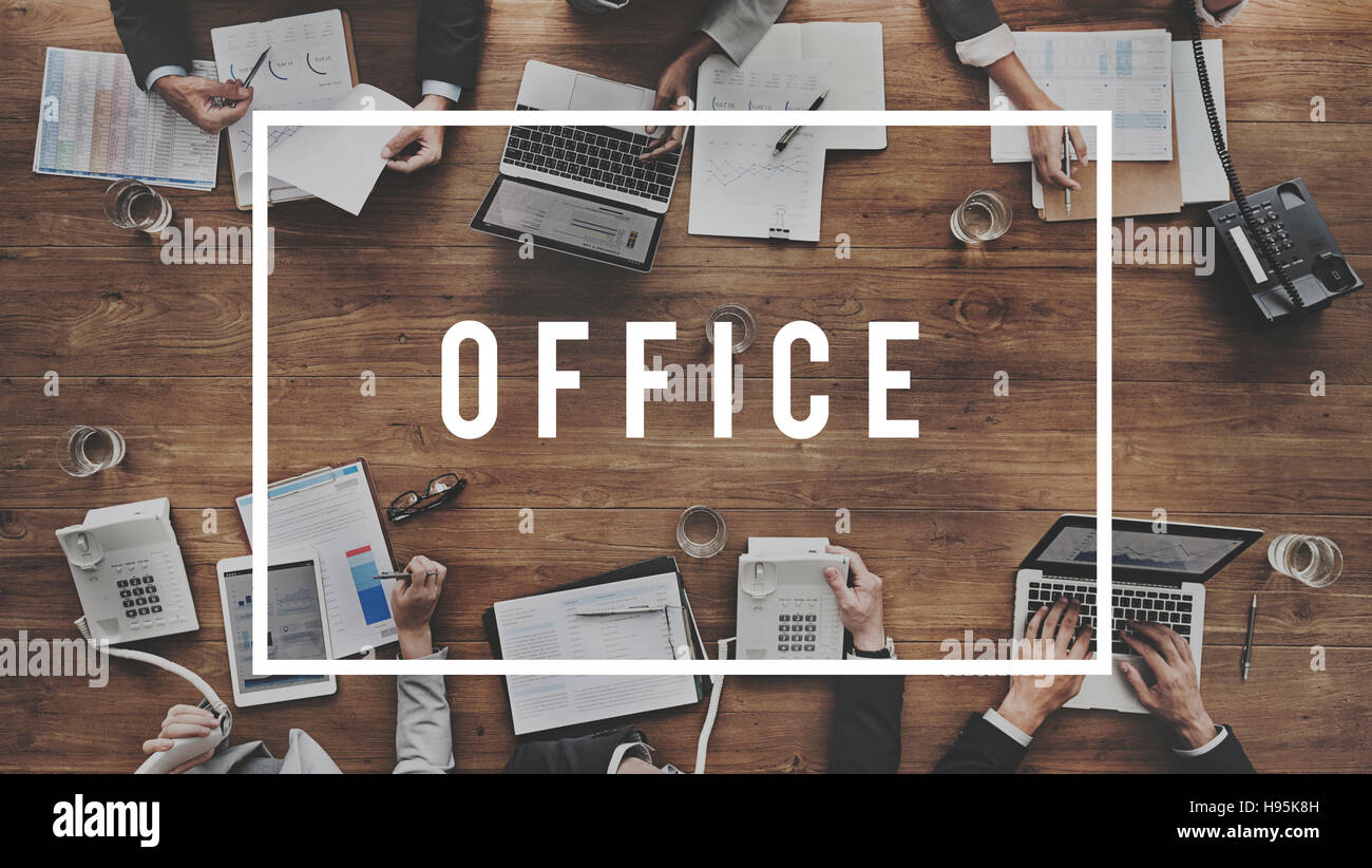 Office Workplace Headquarters Building Workspace Concept Stock Photo ...