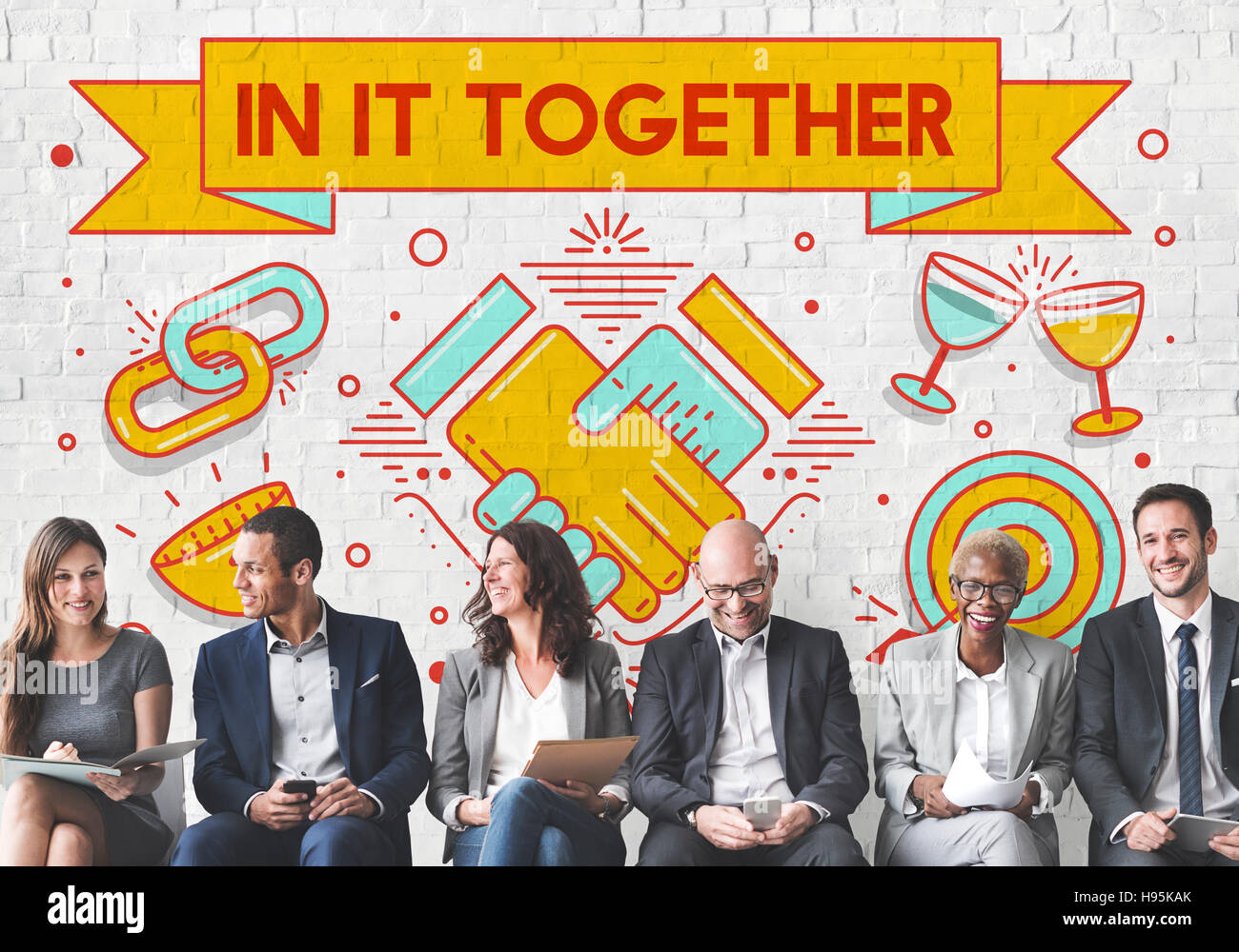 In It Together Team Corporate Connection Support Concept Stock Photo ...