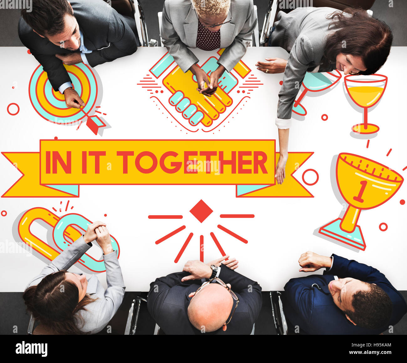 In It Together Team Corporate Connection Support Concept Stock Photo ...