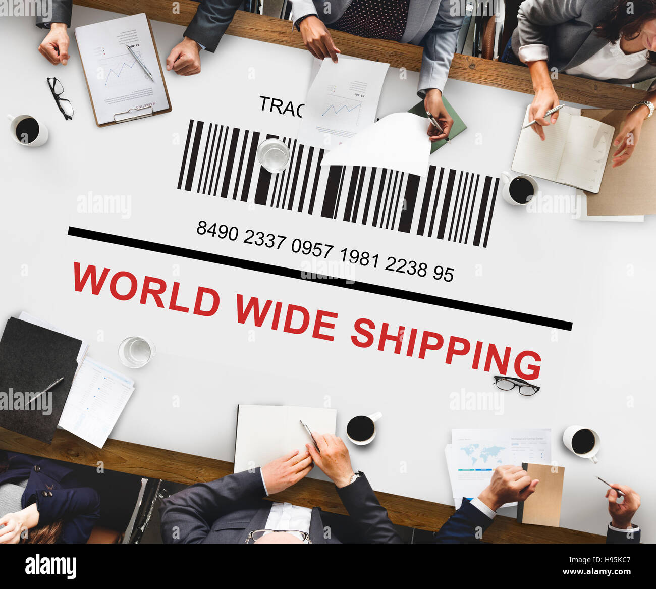 Bar Code Order Tracking Number Concept Stock Photo - Alamy