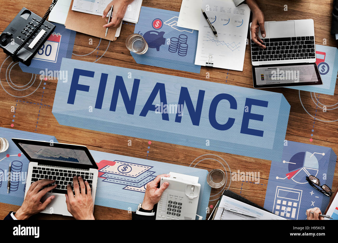 Finance Money Management Graphics Concept Stock Photo - Alamy
