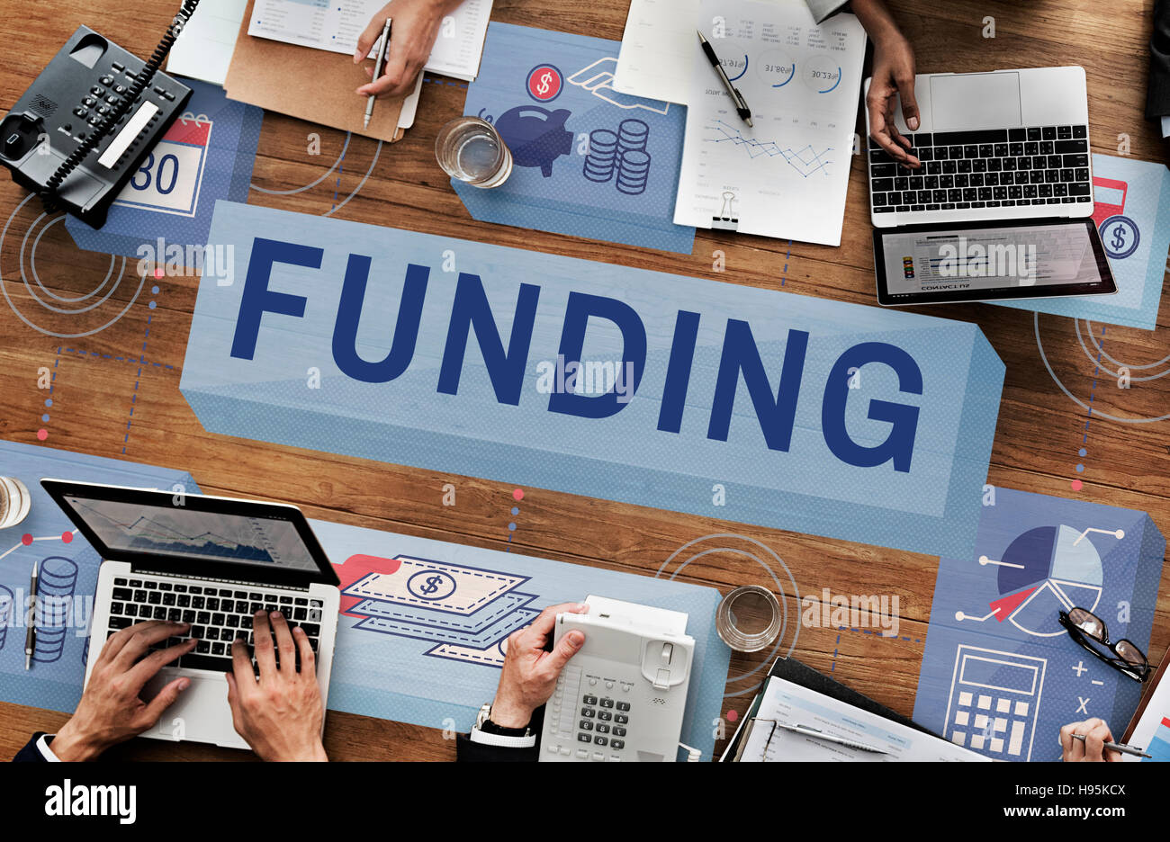 Funding Finance Management Graphics Concept Stock Photo - Alamy