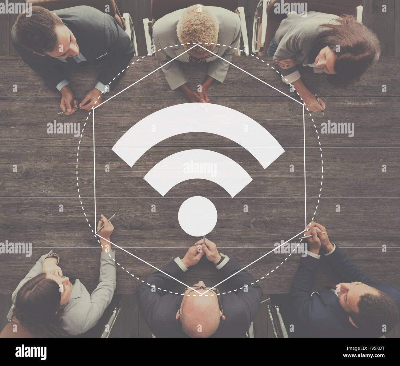Internet WiFi Network Connection Graphic Concept Stock Photo - Alamy