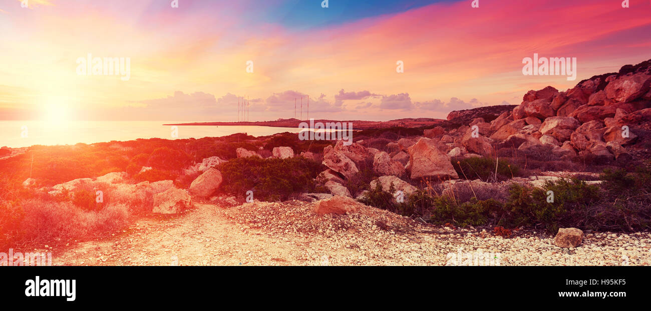 Cyprus beautiful sunrise Stock Photo - Alamy