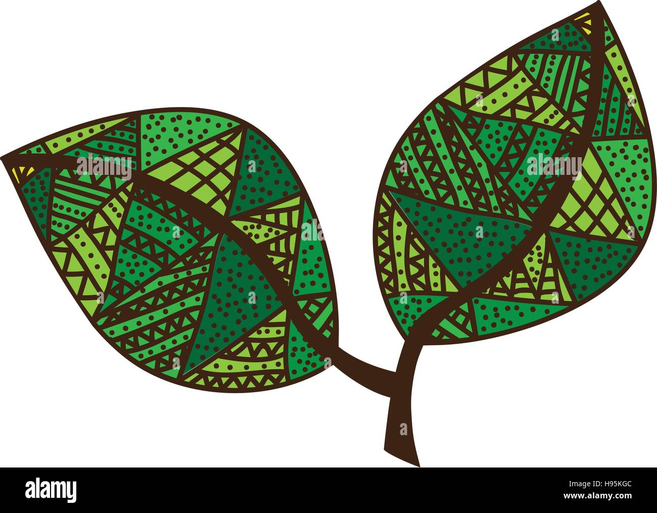 bohemian or boho style leaf icon image Stock Vector Image & Art - Alamy