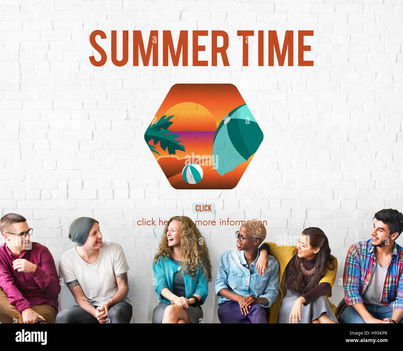 Summer Time Let's Travel Holiday Concept Stock Photo - Alamy