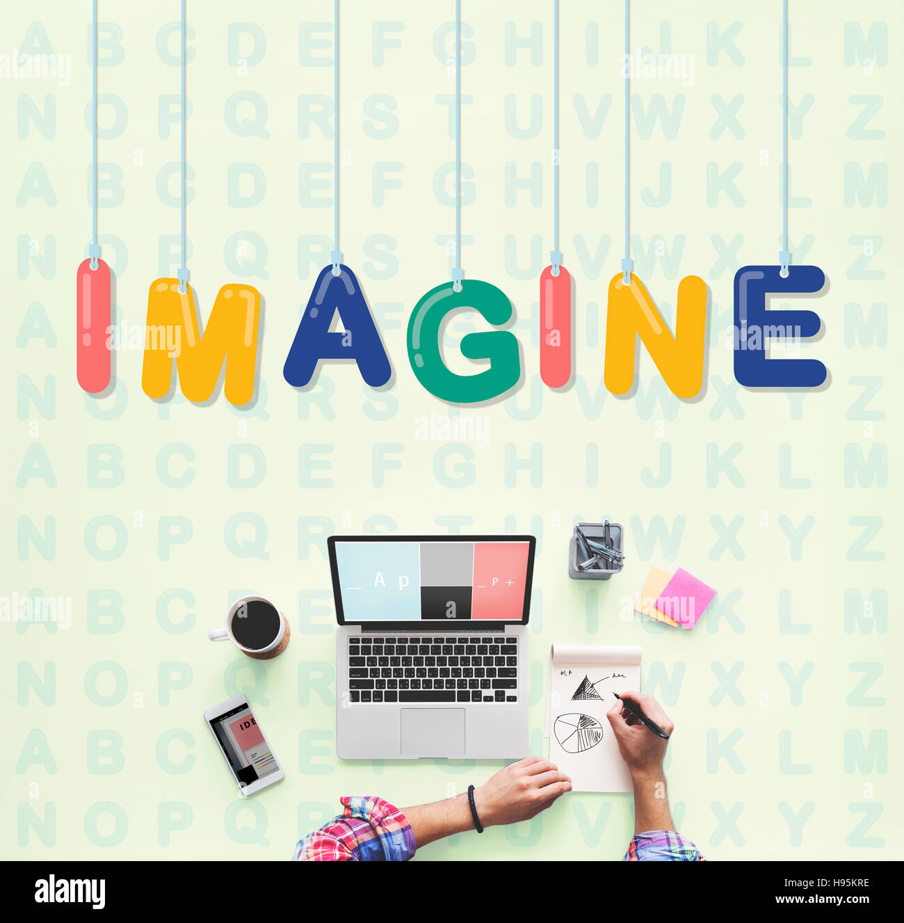 Imagine Creative Ideas Thinking Vision Dream Concept Stock Photo - Alamy