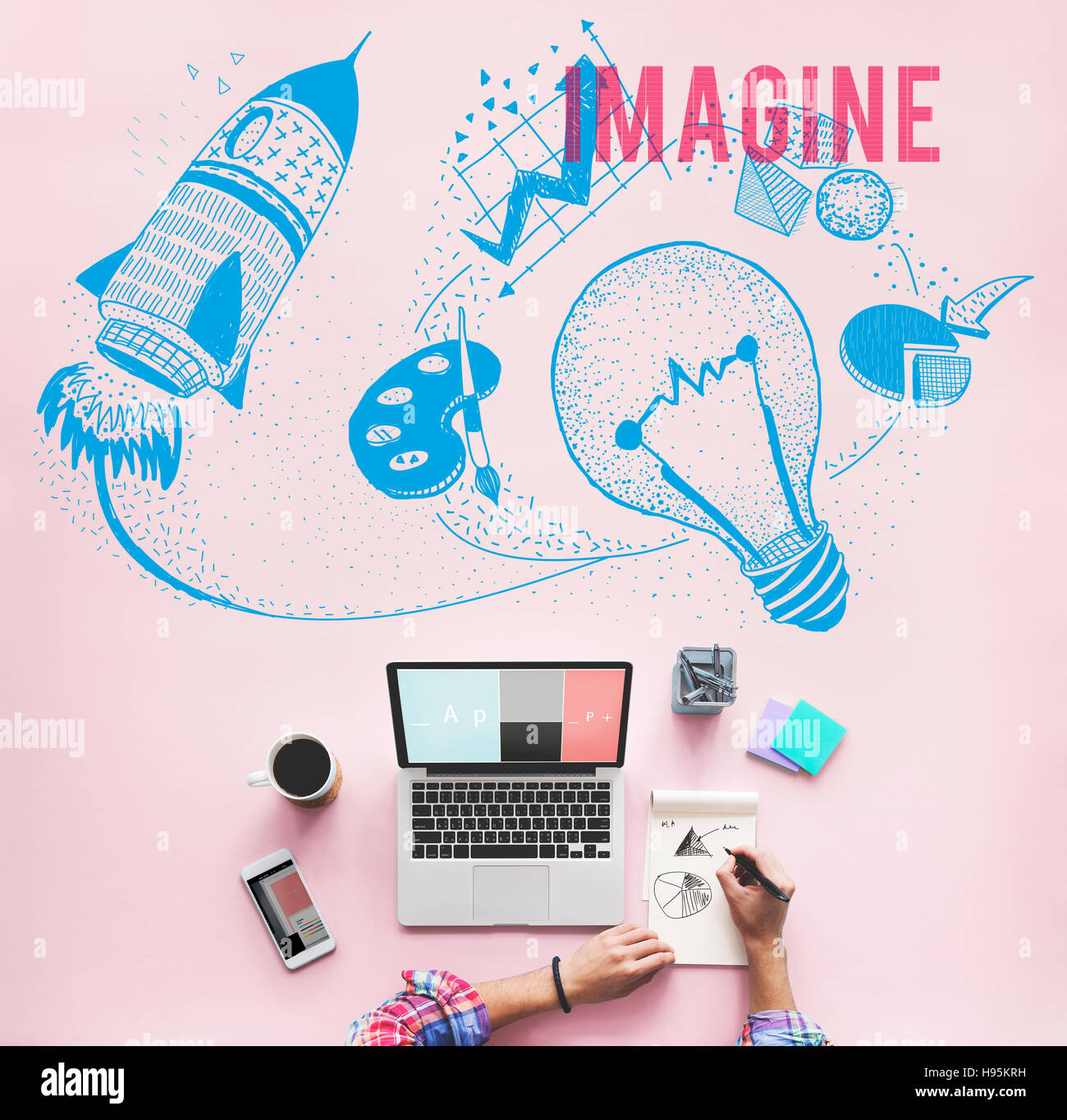 Imagine Ideas Creativity Imagination Light Bulb Concept Stock Photo - Alamy