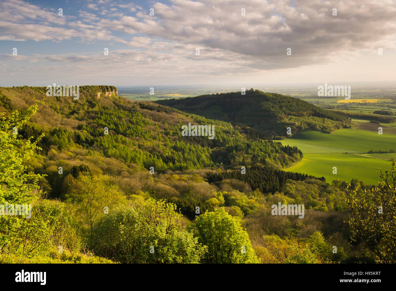 Beautiful scenic long-distance high view from Sutton Bank to Roulston ...