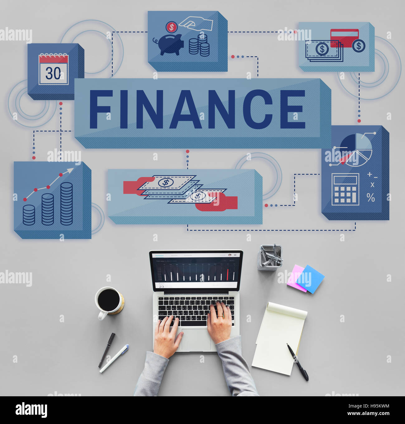 Finance Money Management Graphics Concept Stock Photo - Alamy