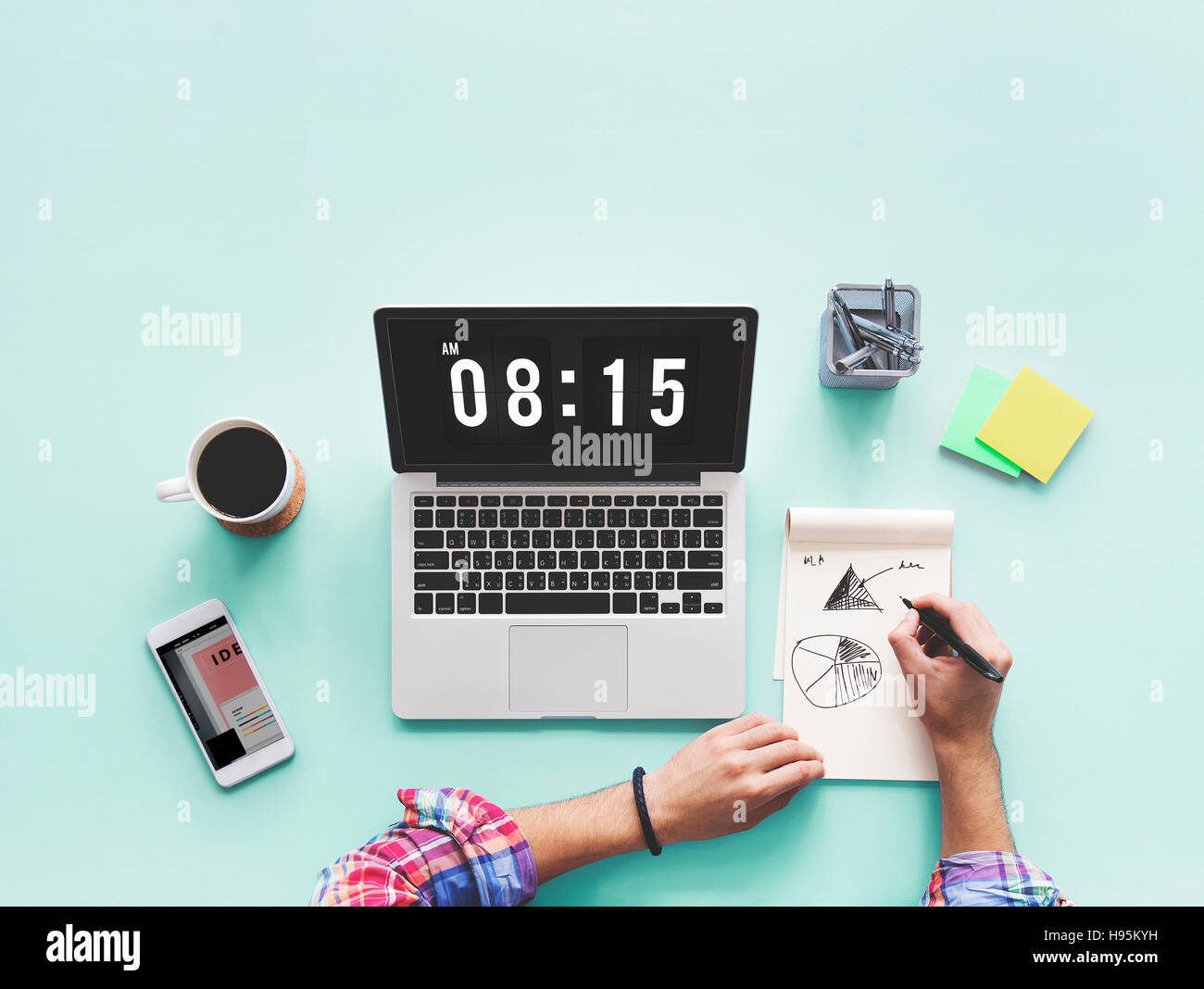 Time And Date Clock Graphic Concept Stock Photo - Alamy