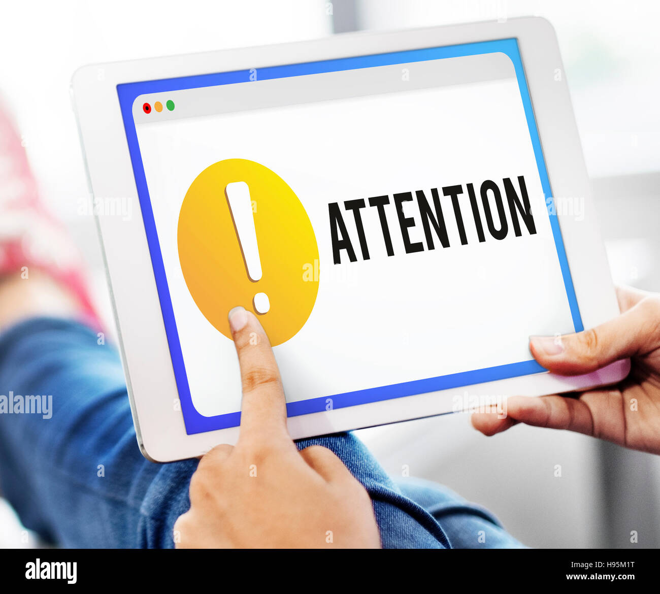 Attention Alert Exclamation Point Concept Stock Photo - Alamy