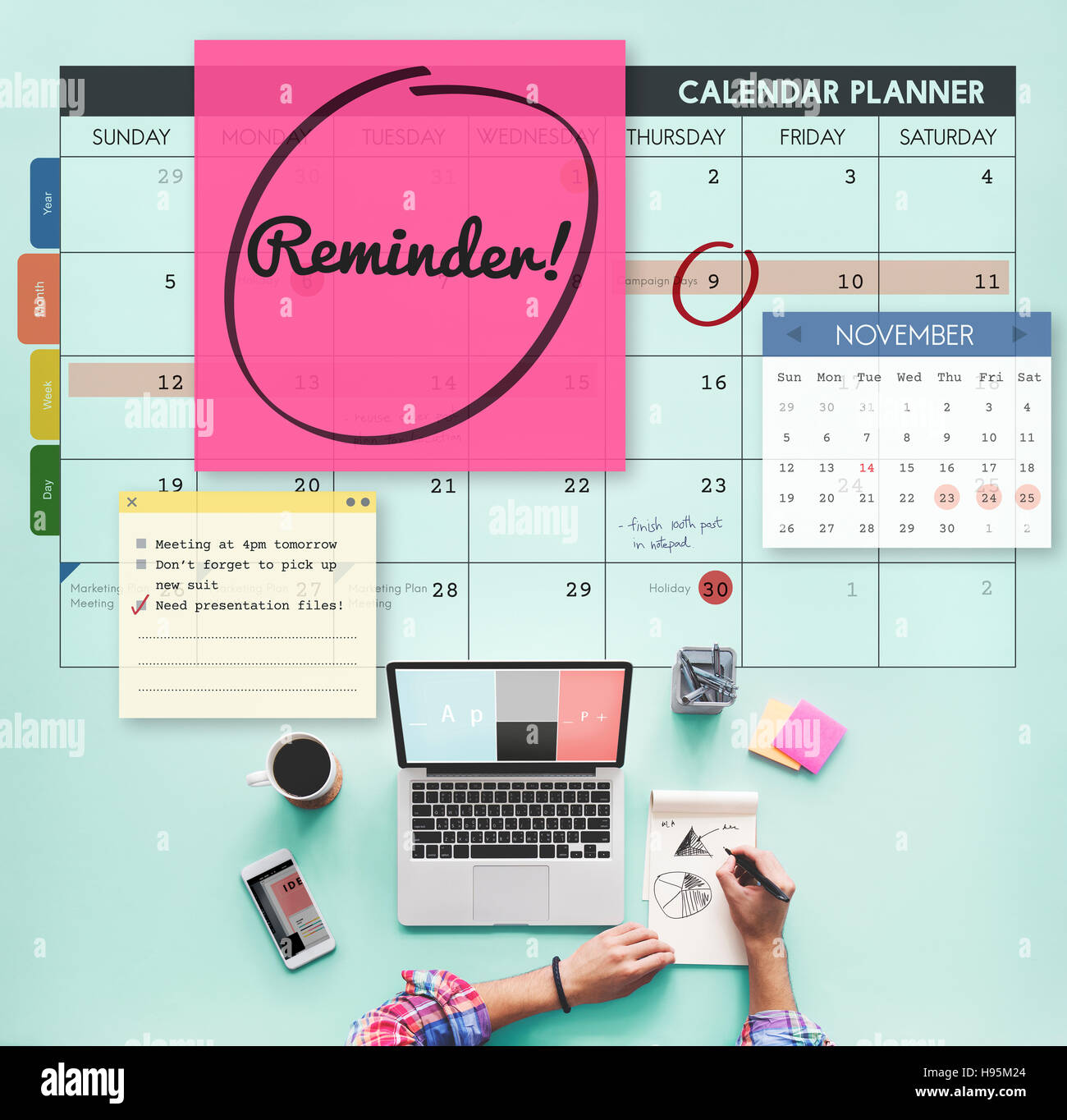 Reminder Important Memo Memory Notice Text Concept Stock Photo - Alamy