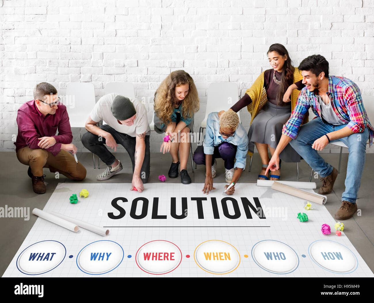 Solution Problem Solving Share Ideas Concept Stock Photo - Alamy