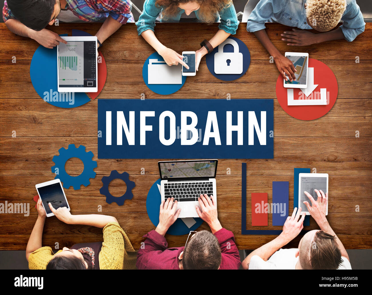 Infobahn Digit Information Matrix Concept Stock Photo - Alamy