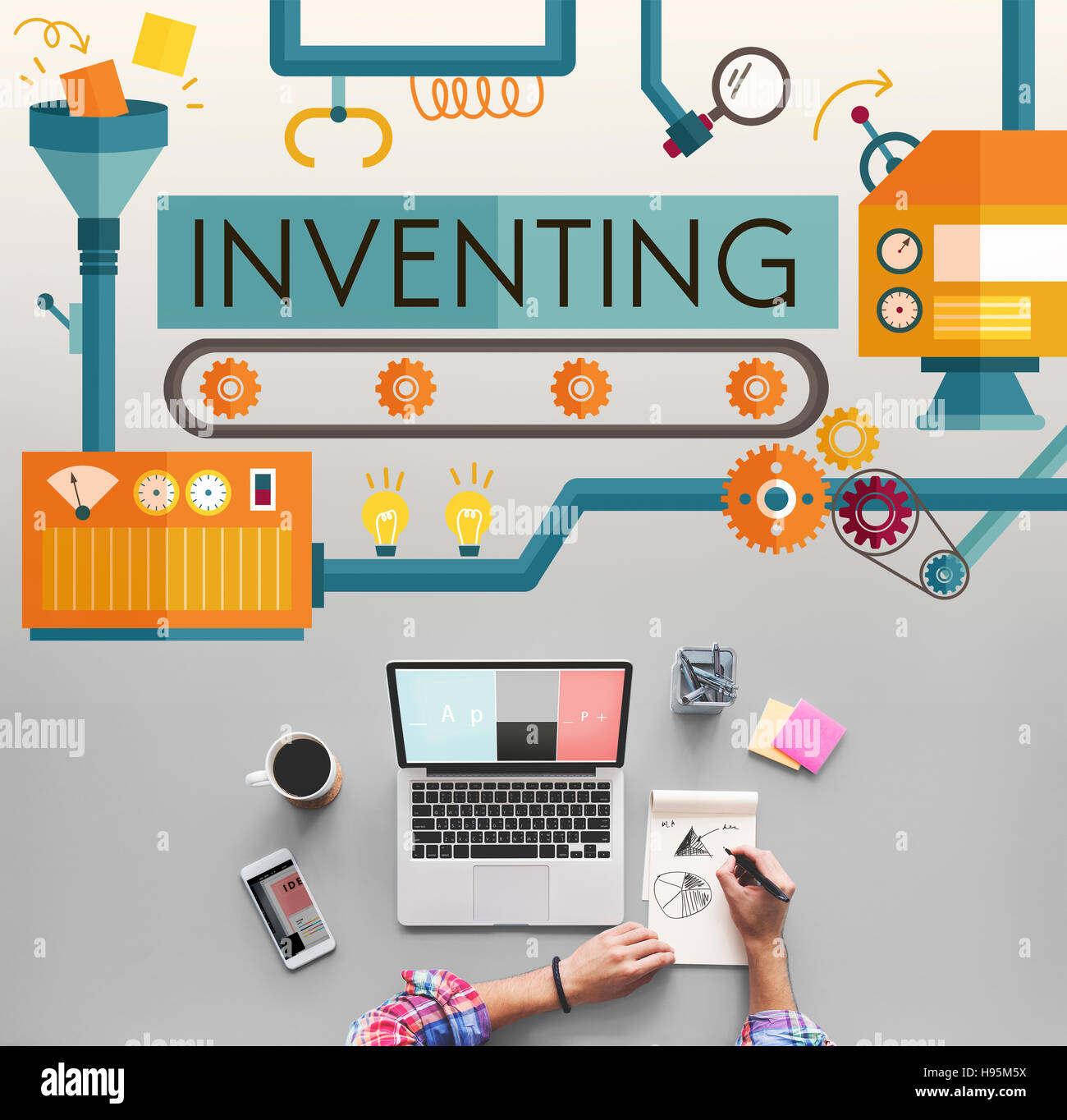 Inventing Innovation Create Creative Process Concept Stock Photo - Alamy