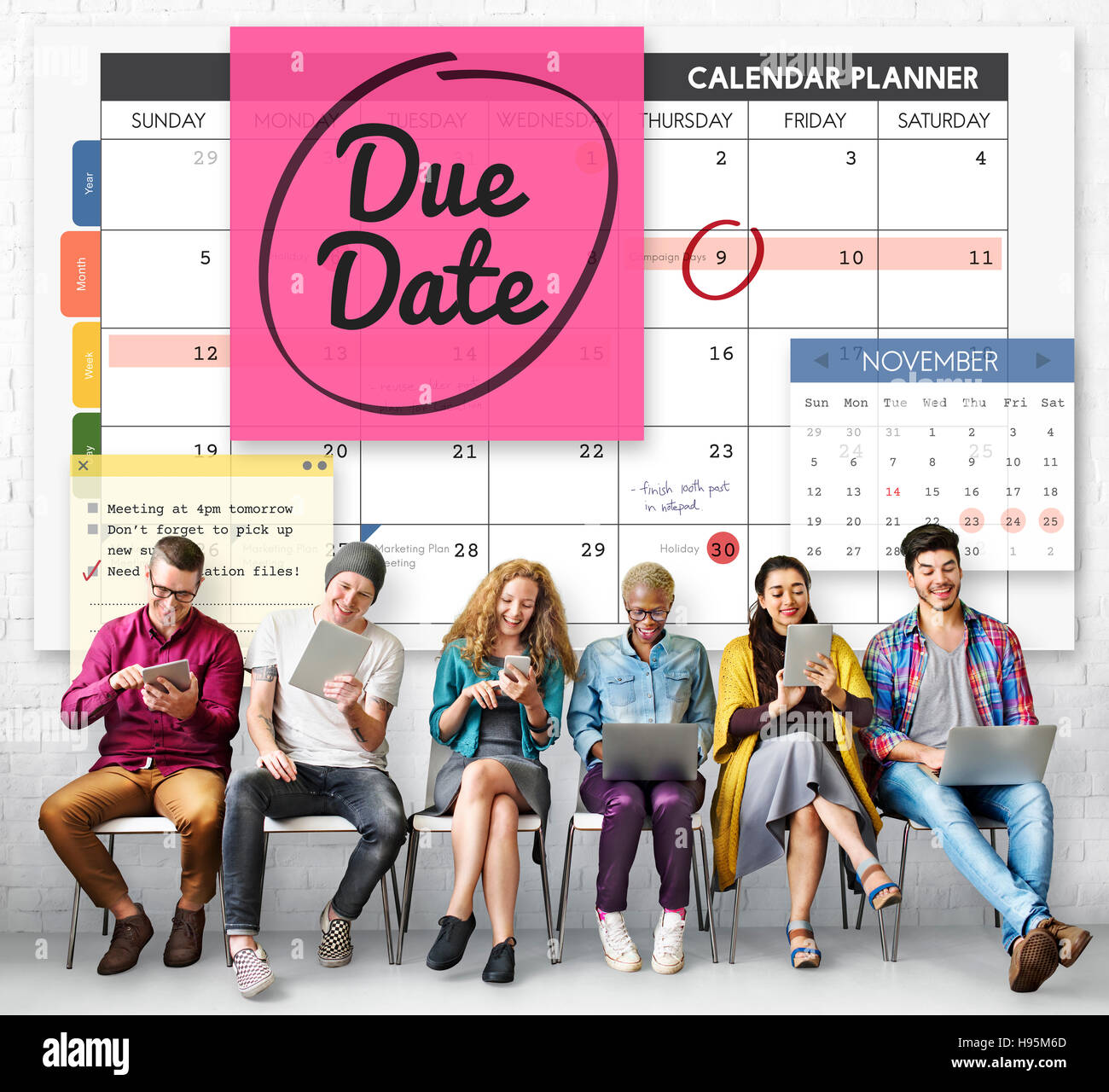 Due Date Appointment Day Event Important Concept Stock Photo - Alamy