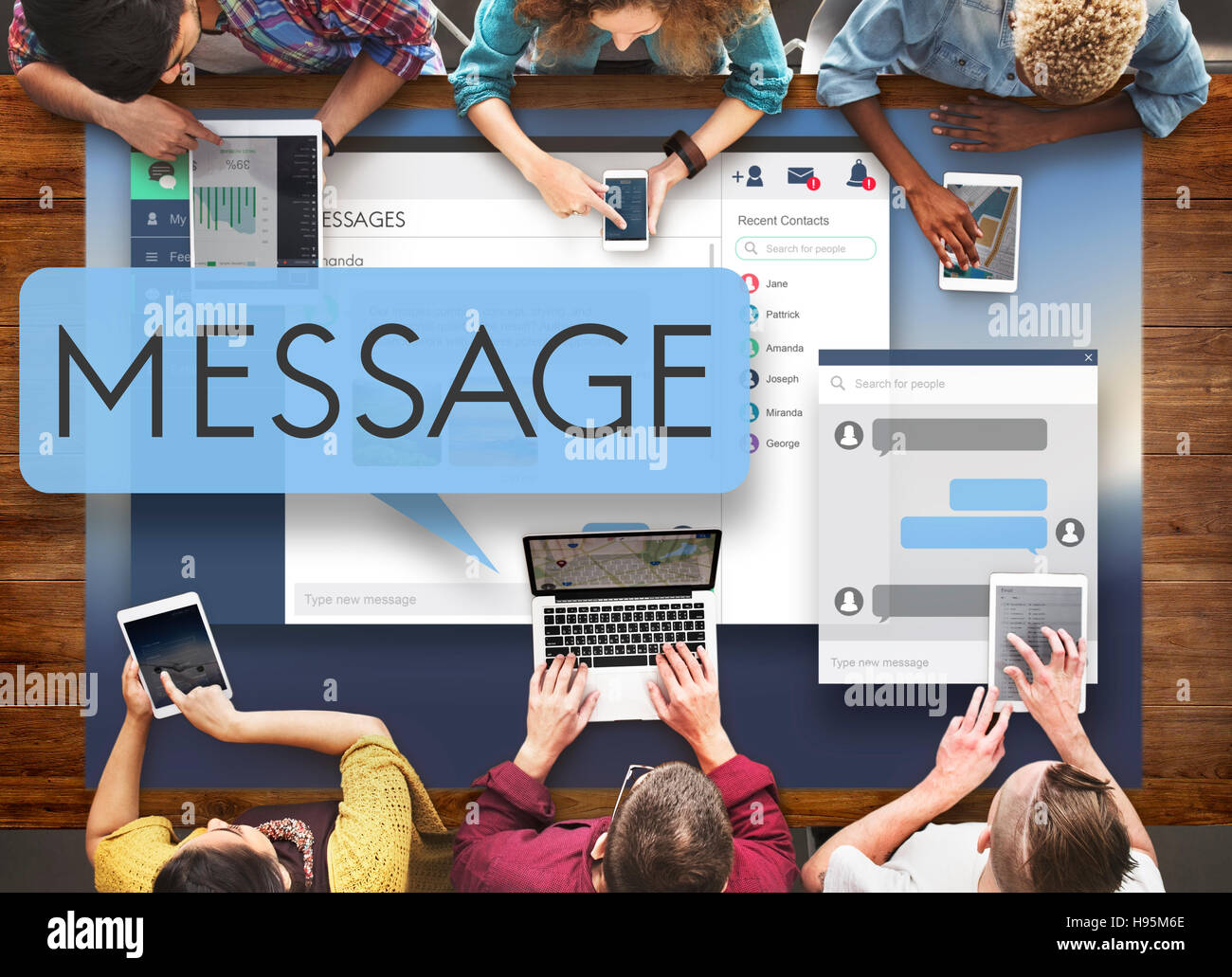 Online Message Email Digital Chatting Concept Stock Photo - Alamy