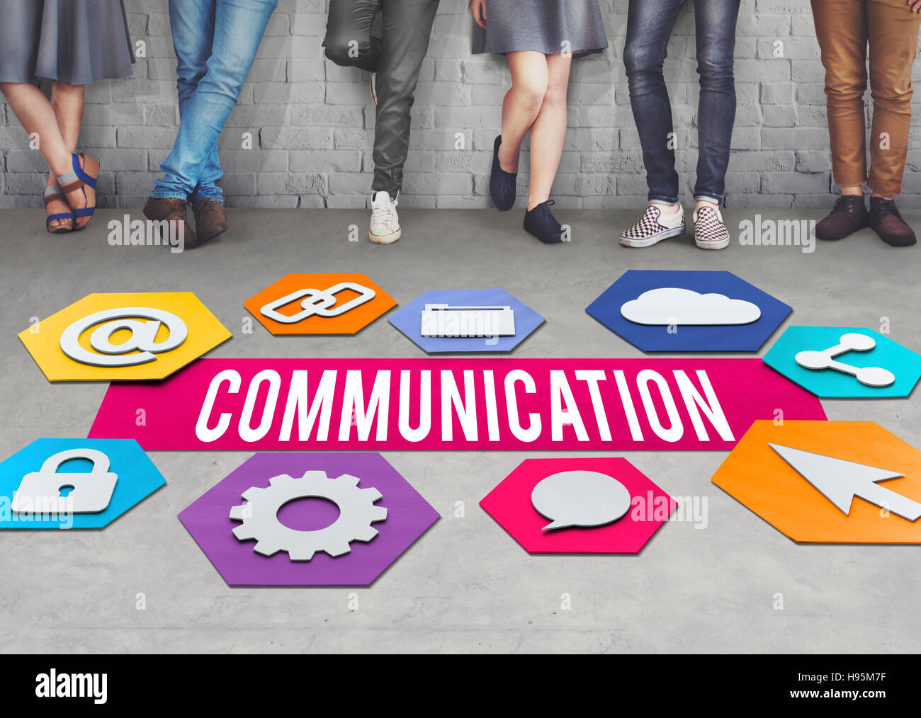 Communication Creative People Layout Graphic Concept Stock Photo - Alamy