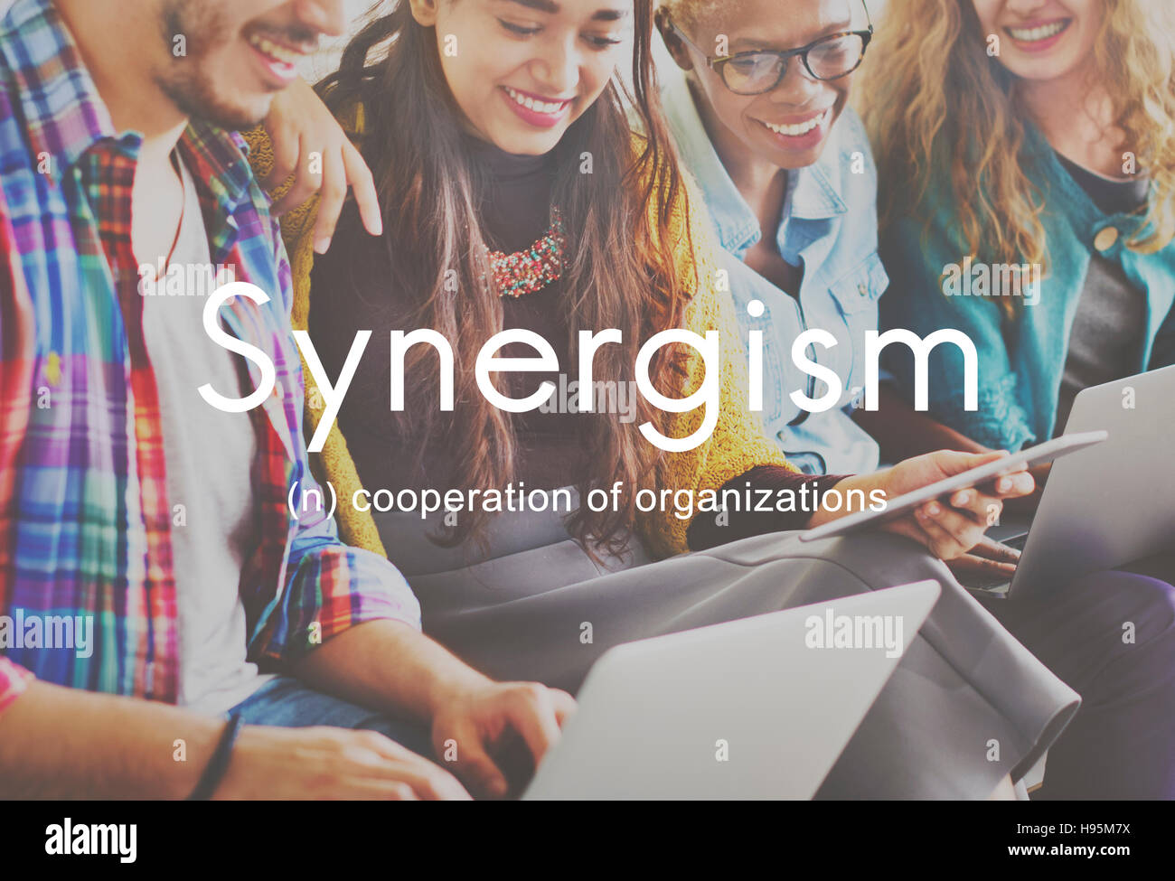 Synergism Team People Graphic Concept Stock Photo - Alamy