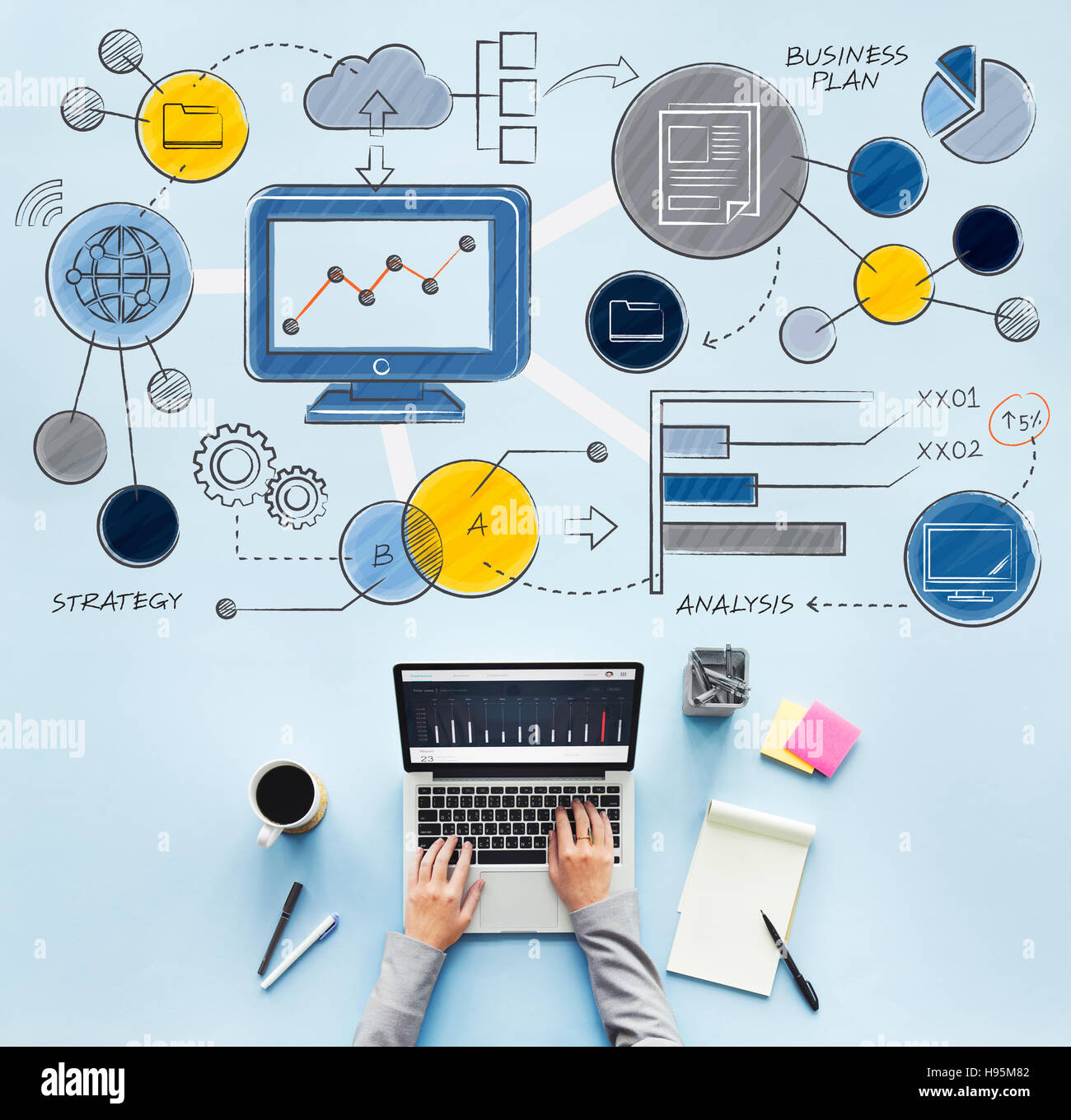Business Plan Strategy Analysis Business Concept Stock Photo - Alamy