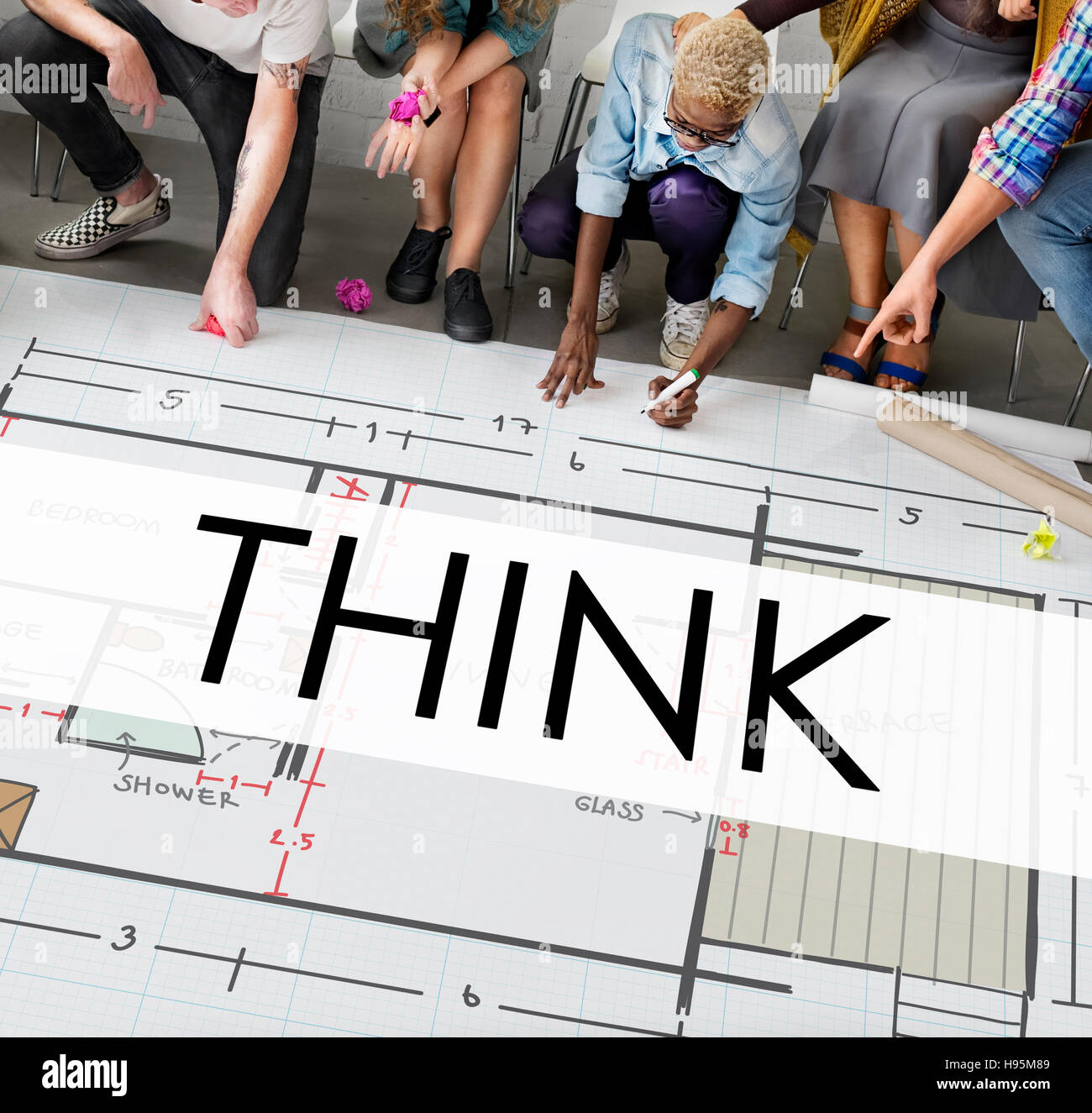 Think Thinking Thoughtful Thoughts Ideas Mind Concept Stock Photo - Alamy