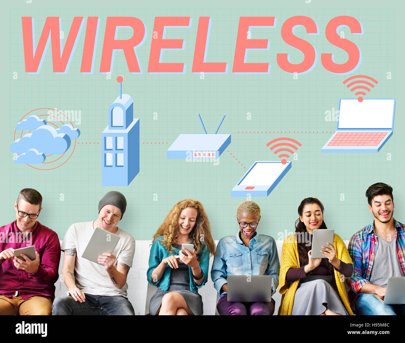 Wireless Wifi Router Digital Connection Concept Stock Photo - Alamy