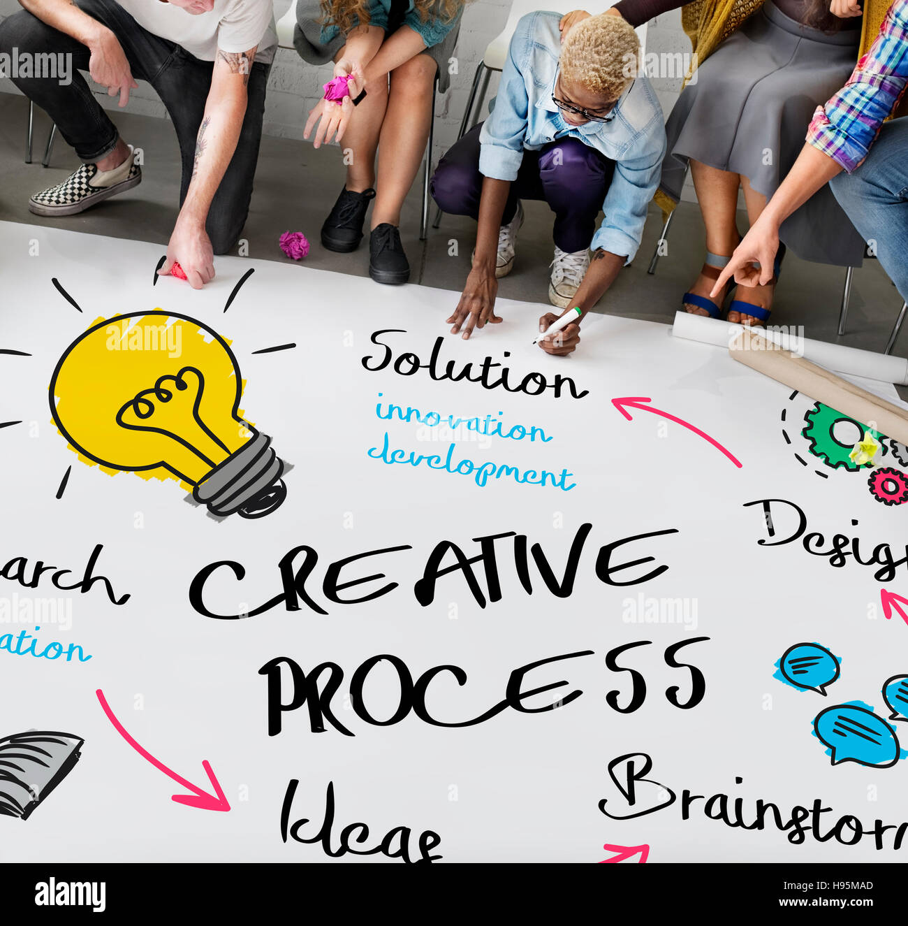 Creative process ideas icons hi-res stock photography and images - Alamy